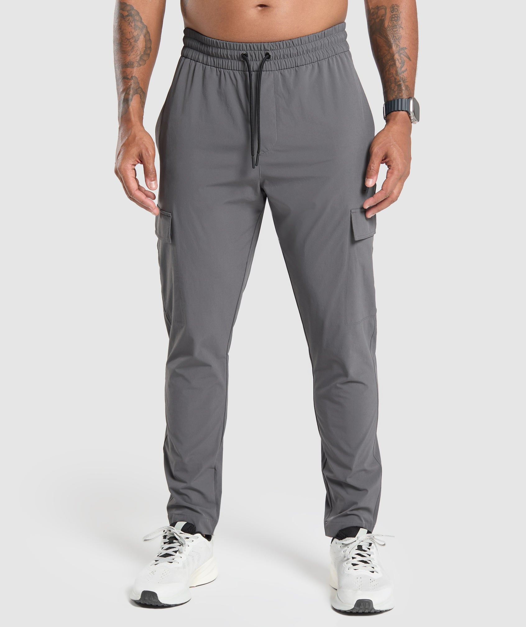 Gymshark Stretch Woven Cargo Pants Graphite Grey Gymshark