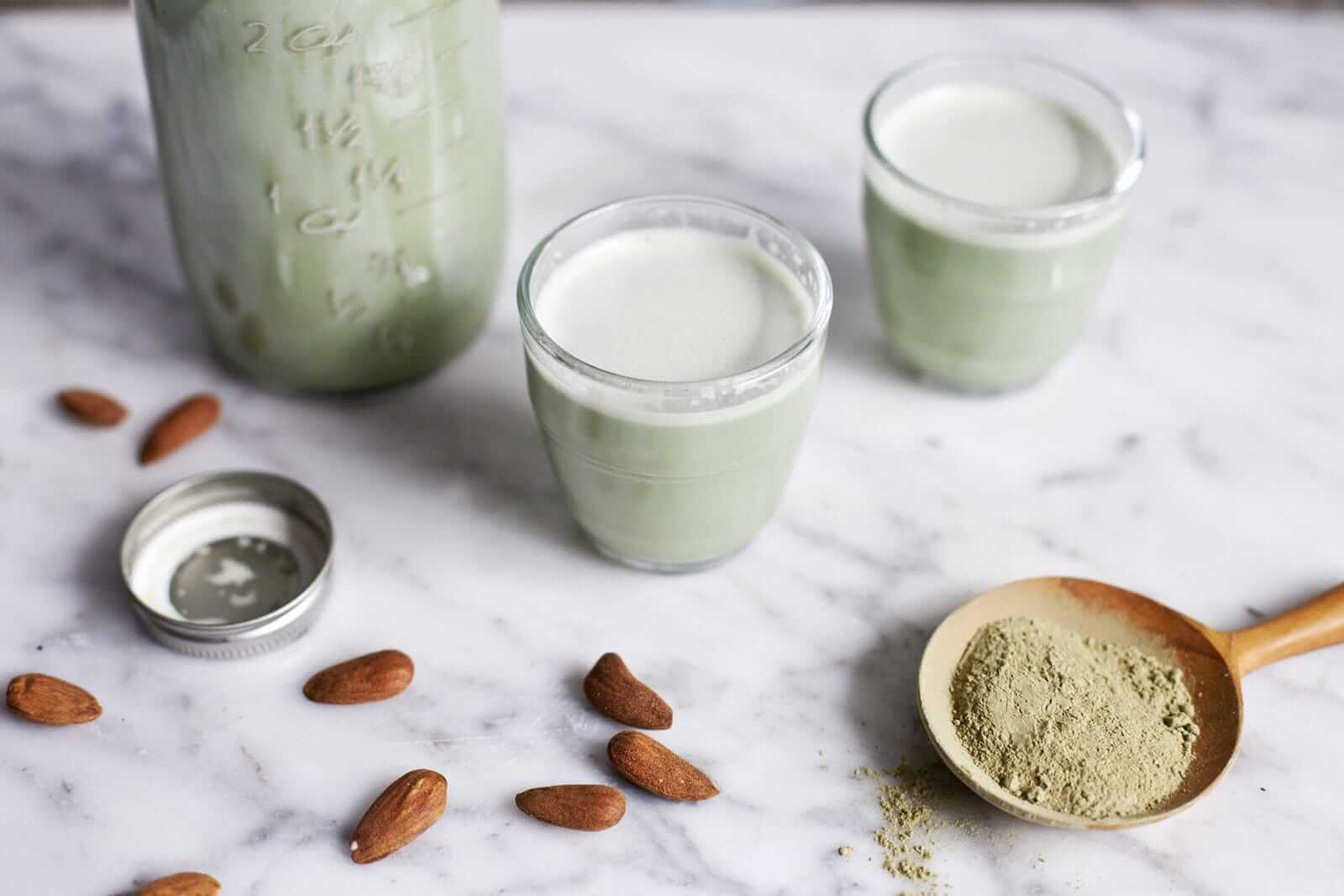 Matcha Almond Milk Drink Recipe Prana Foods