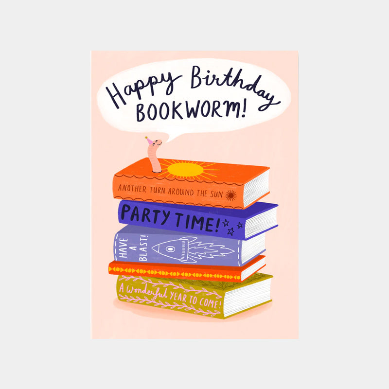 Bookworm Happy Birthday Card Bonbi Forest Flock And Fern