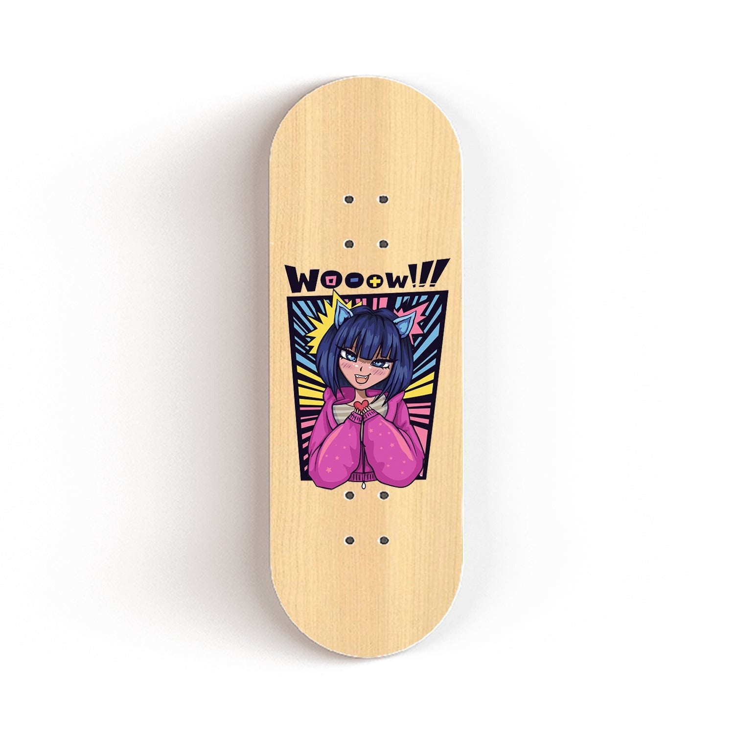 Buy Pro Fingerboard Deck With Real Wear Graphic Wow Anime Xflippro