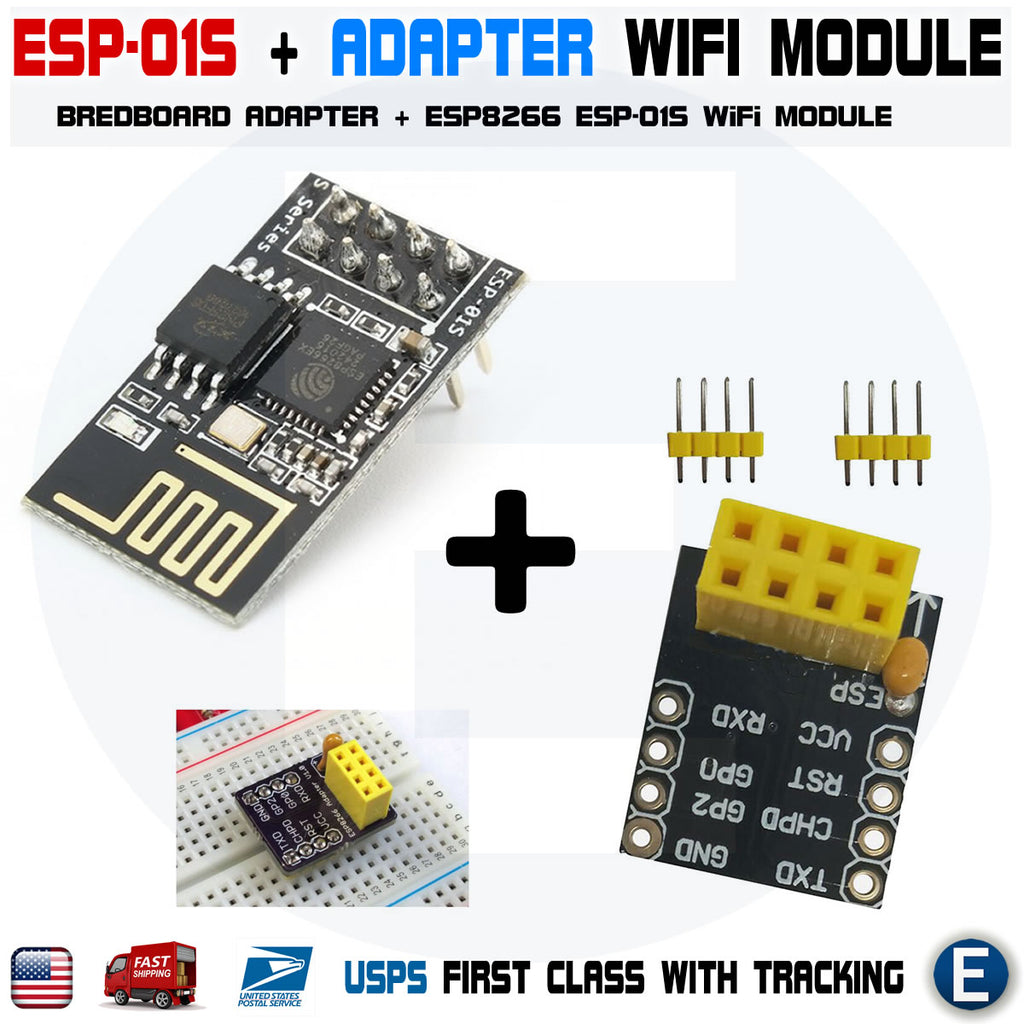 Electrical Equipment & Supplies ESP-01S ESP8266 Module Wifi Breakout Breadboard Arduino ESP-01 ...