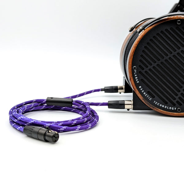 Custom Dual F 4 Pin Mini Xlr Balanced Headphone Cable For Audeze Z