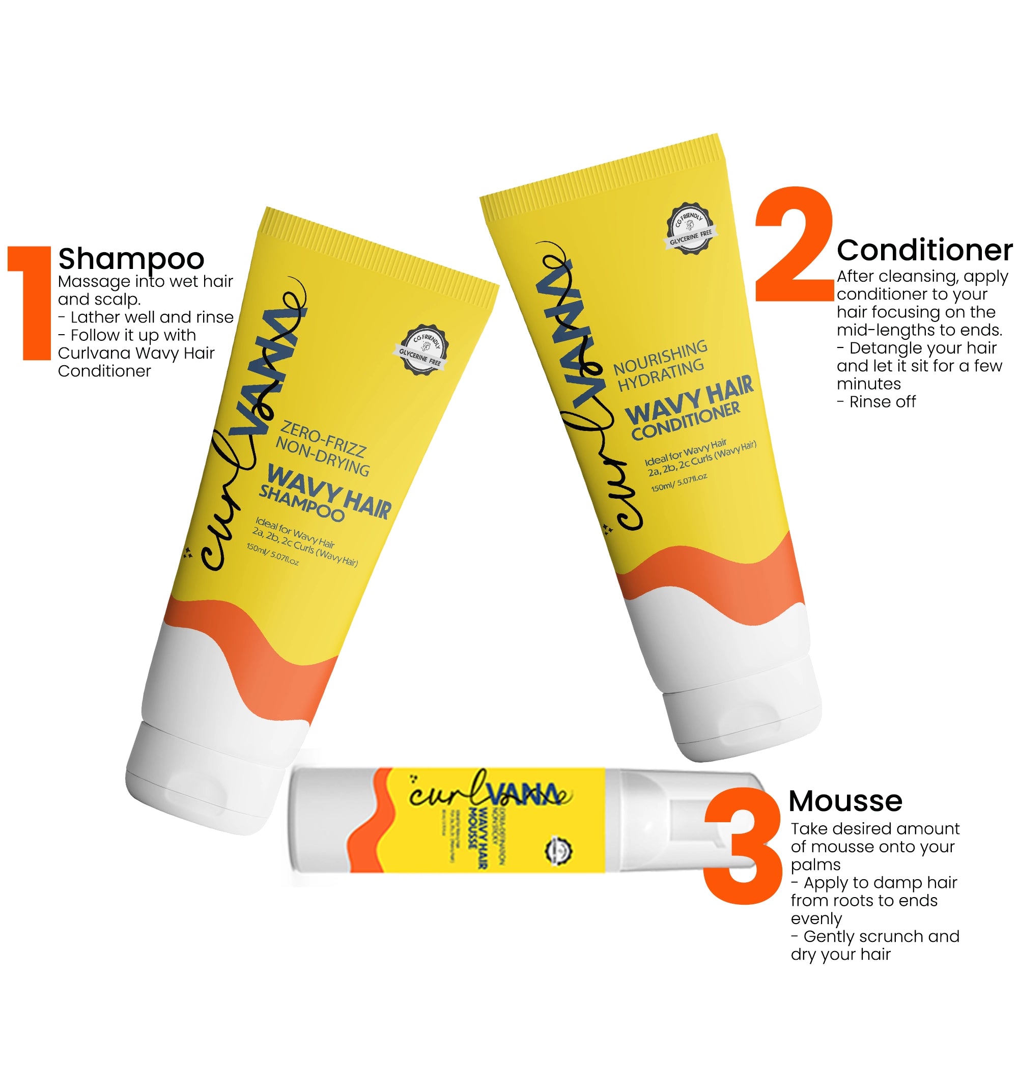 Curlvana Non Sticky Wavy Hair Mousse For Extra Definition