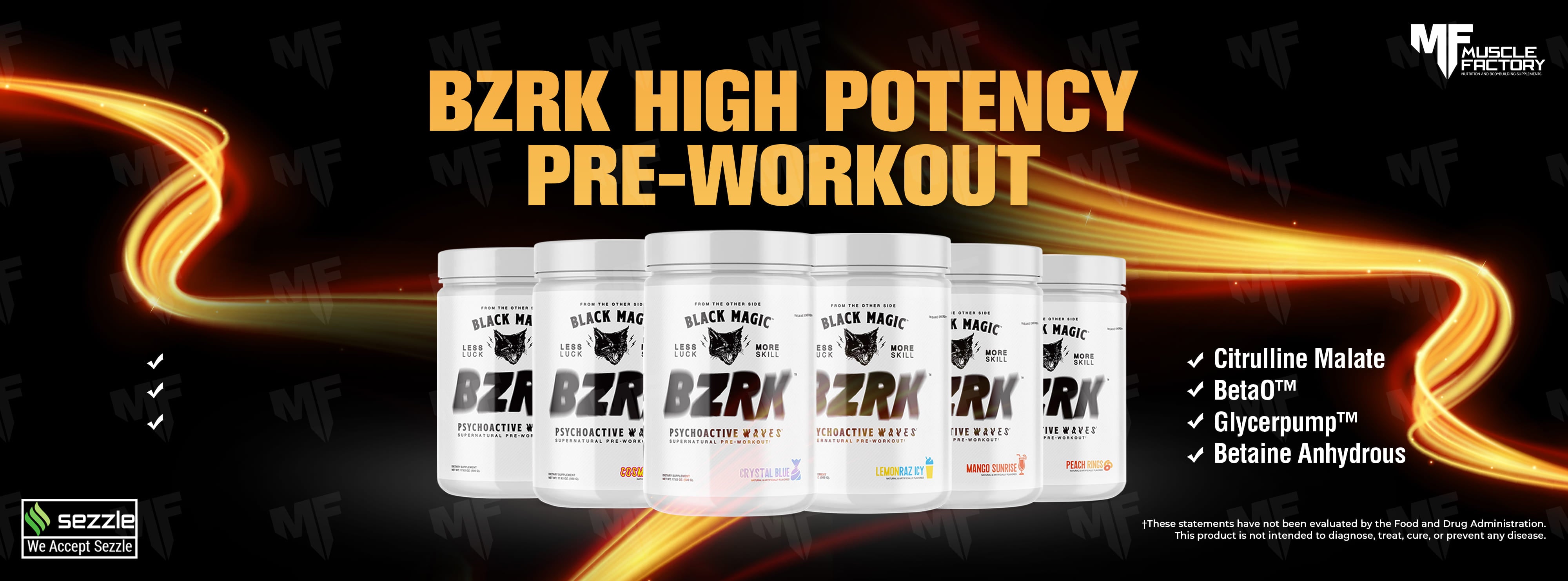 Bzrk High Potency Pre Workout Muscle Factory
