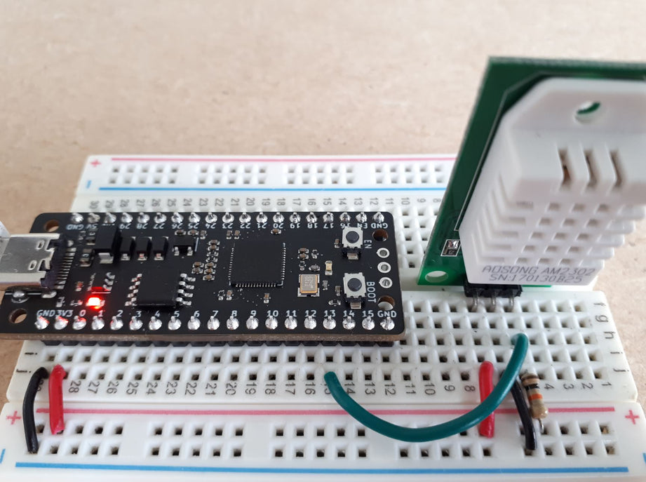 DHT22 Pi Pico in MicroPython: Measuring temperature & humidity