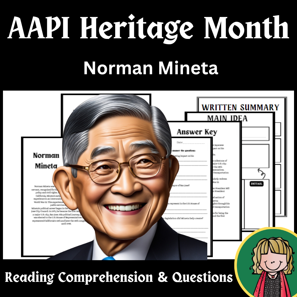 AAPI Heritage Month Norman Minta Reading Comprehension &Questions – Ideas