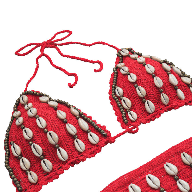 Embellished Crochet Bikini