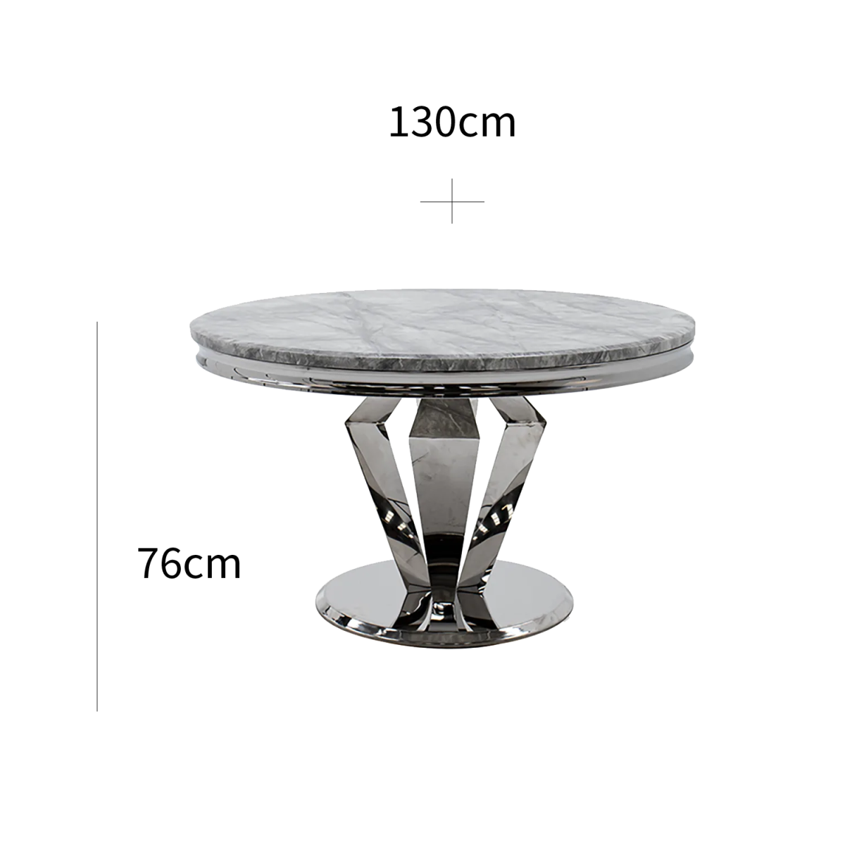 Get Vida Living Arturo Round Light Grey Marble Top Dining Table Pendle Village Furniture