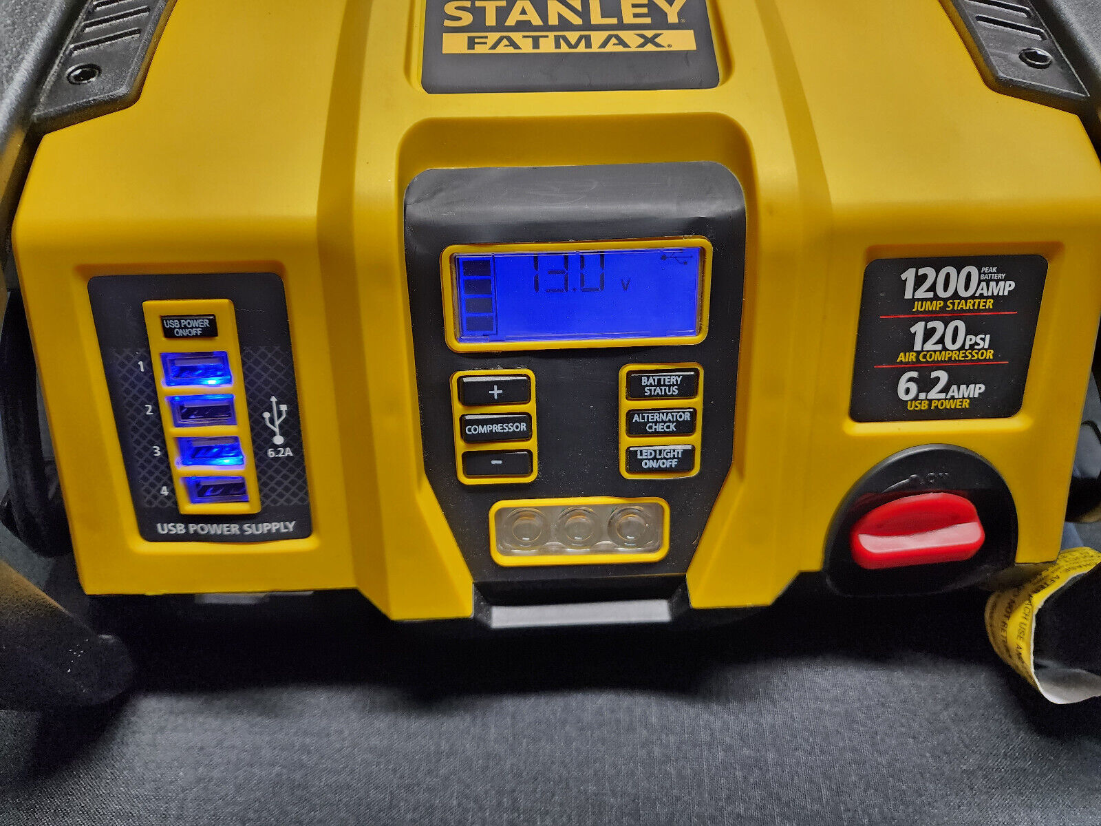 Stanley Fatmax Power Station PP1DCS 1000 Amps Jump Starter Air Compressor 114821