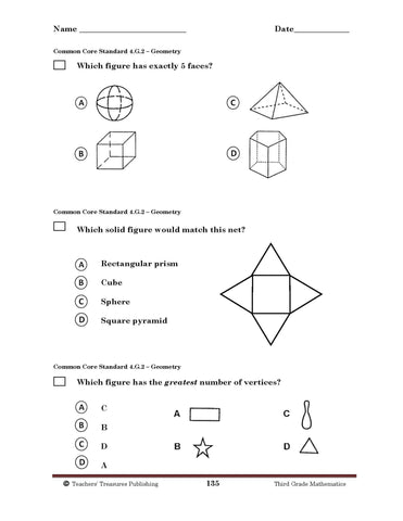 4th Grade Wyoming Common Core Math - TeachersTreasures.com | Teachers ...