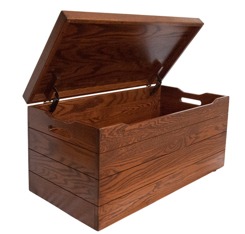 Oak Blanket Chest Washington Cherry Rustic Red Door 24 No