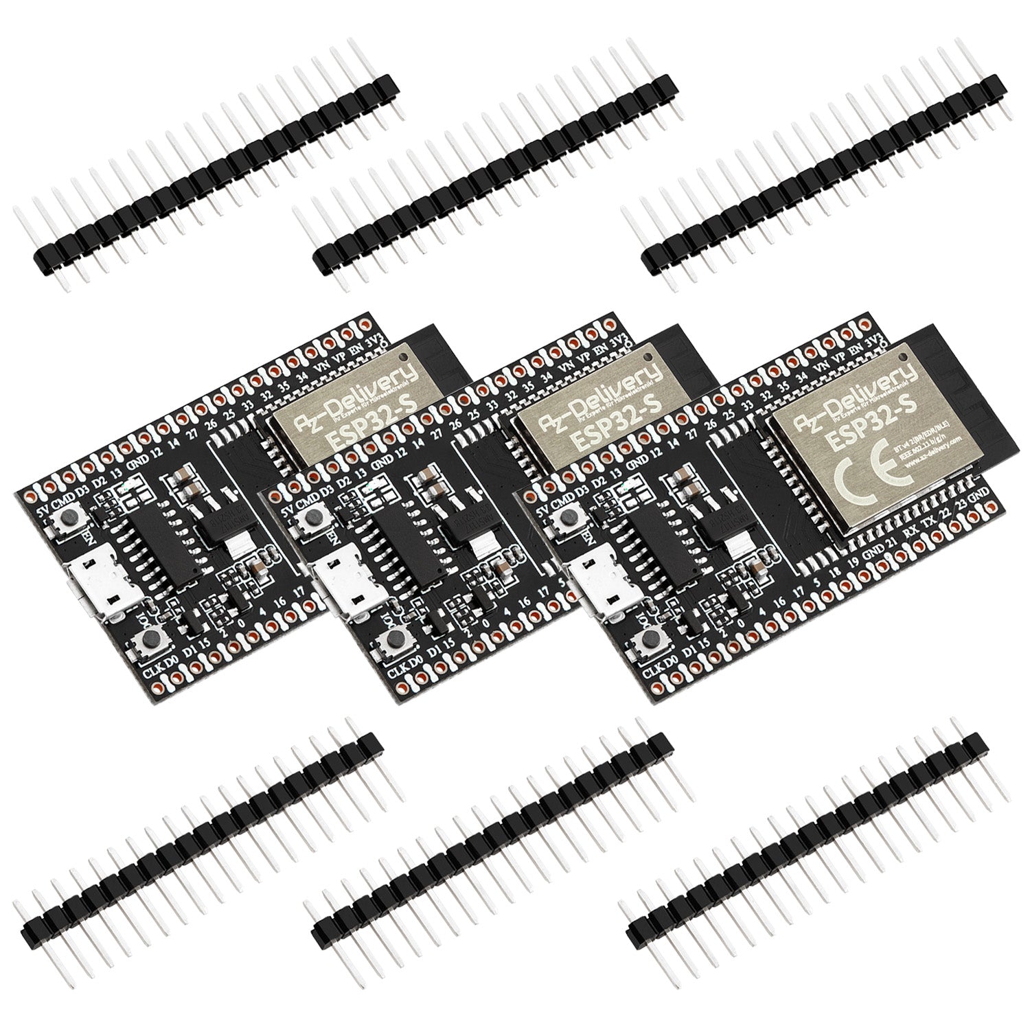 Esp32s Dev Kit C V4 Wlan Dev Board Unsoldered Compatible With Arduino Az Delivery