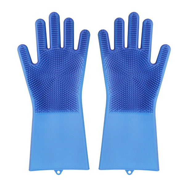 Magic Silicone Dishwashing Gloves With Rubber Scrubbers For Dishes Ho Gizmodern