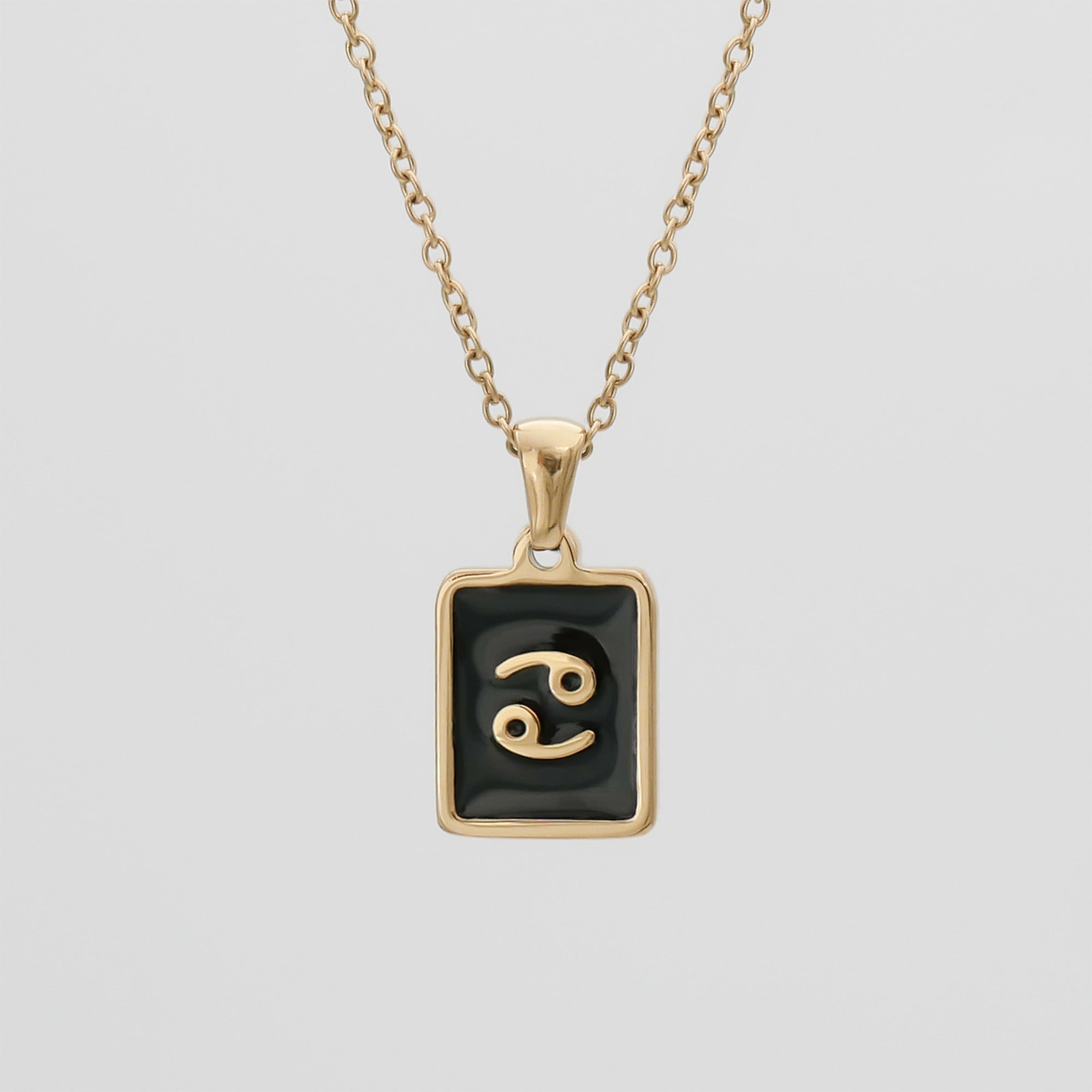 Onyx Zodiac Symbol Necklace Astrology Pendant Prya Uk