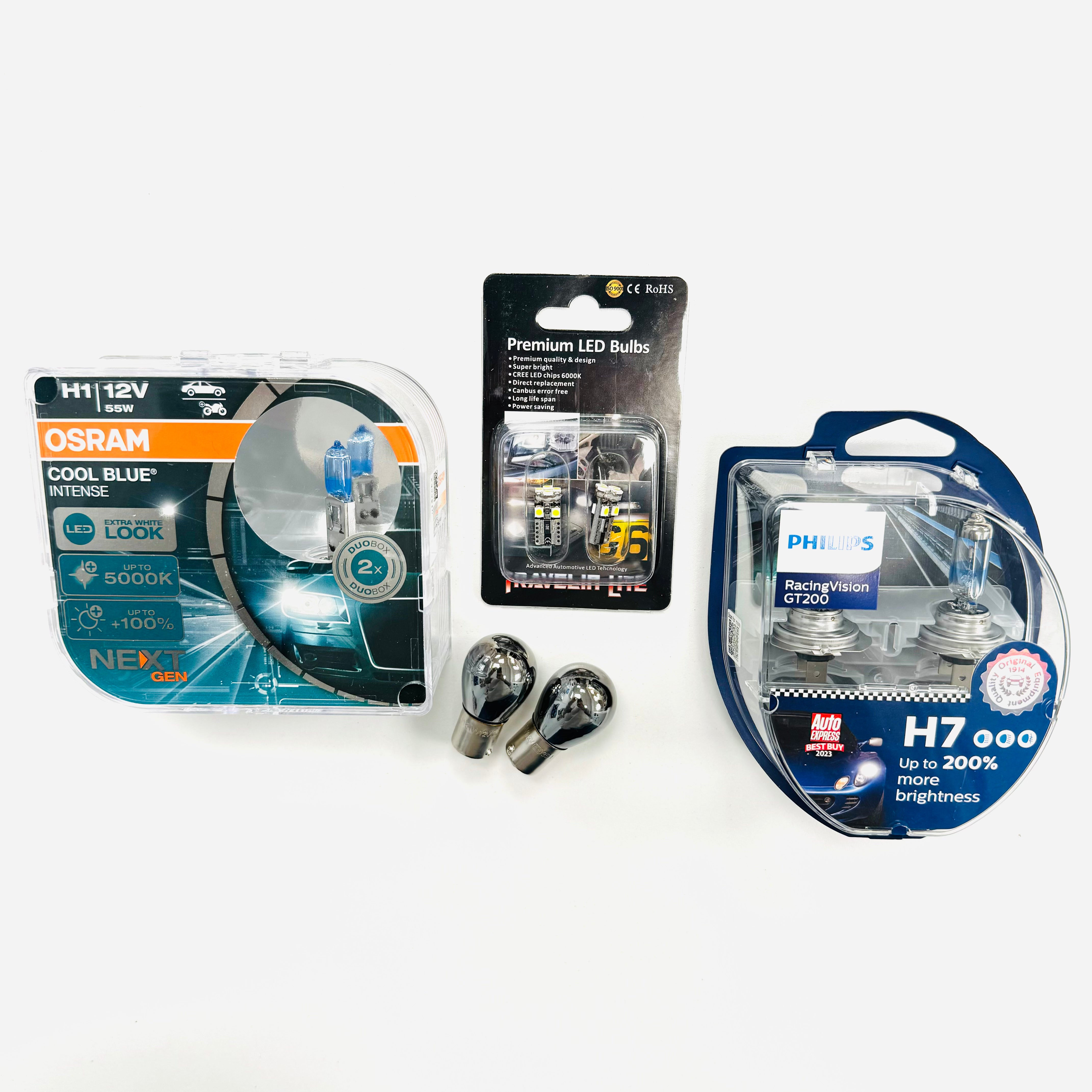 T5 Caravelle Upgrade Headlight Bulbs twin reflector 03 09 H1 Cool Bl Travelin Lite